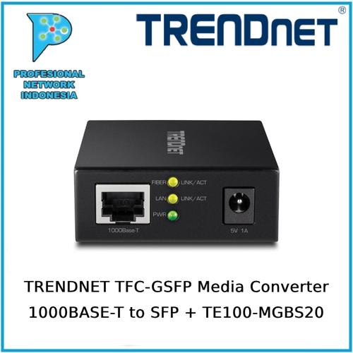 Promo TRENDNET TFC-GSFP Media Converter 1000BASE-T to SFP + TE100 ...