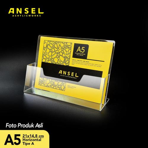 Jual Tersedia Ansel Tempat Brosur Akrilik / Acrylic Flyer Holder - A5 ...
