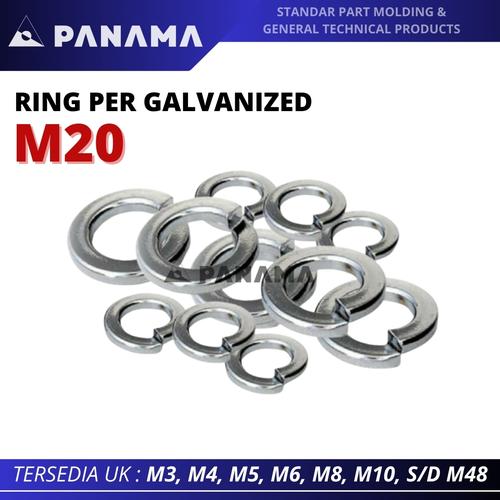 Jual Ring Per Putih M20 Washer Spring Galvanised M20 Ring Ver Galvanis ...
