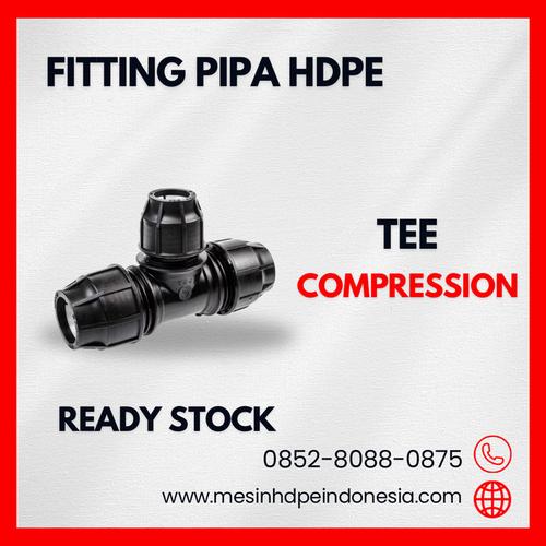 Jual Tee Pipa Hdpe Ukuran 25 x 25 mm 3/4 Inch | Tee Compression Fitting ...