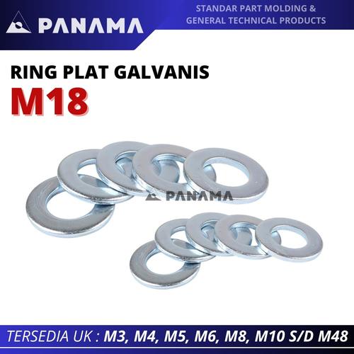 Jual Ring Plat Galvanis M18 Washer Plat Galvanised Putih M18 - Jakarta ...
