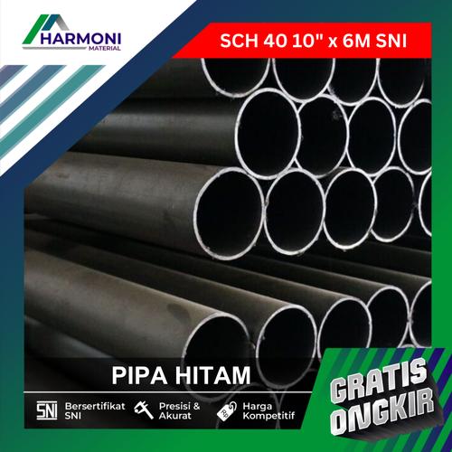 Jual Distributor Pipa Besi Hitam SCH 40 10 inch Panjang 6 Meter SNI Sertifikat - Carbon Steel ...