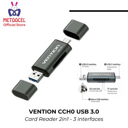 Promo Card Reader VENTION CCHH0 USB 3.0 OTG Multifunction Micro USB ...