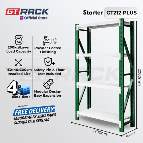 Promo RAK GUDANG BESI GT RACK GT212 PLUS – WAREHOUSE RACK 200KG TINGGI ...