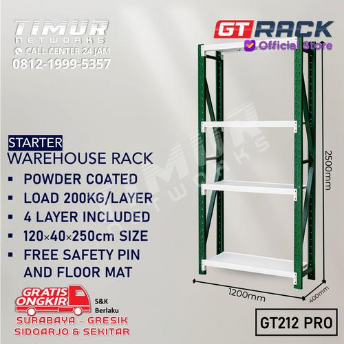 Promo RAK GUDANG BESI GT RACK GT212 PRO – WAREHOUSE RACK 200KG TINGGI 4 ...