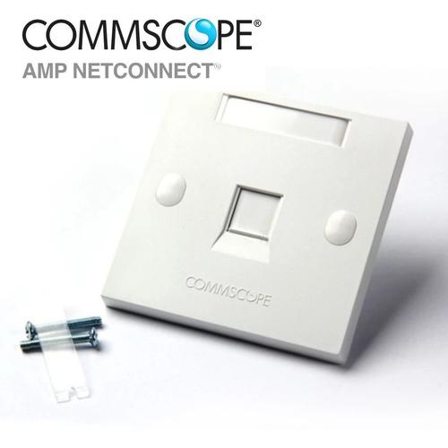 Jual AMP Commscope Faceplate 1 hole / amp face plate 1 lubang - Jakarta ...