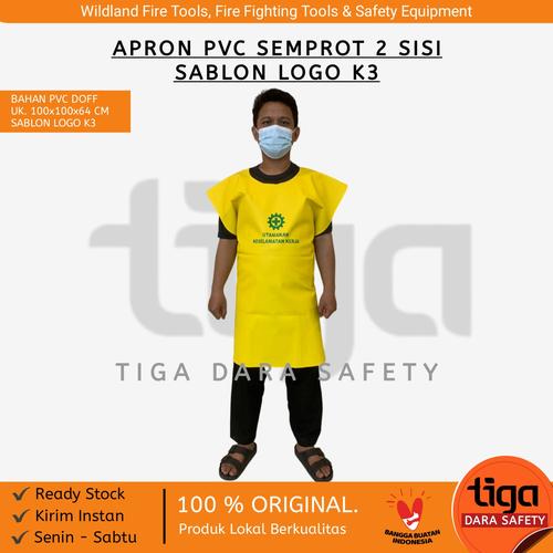Jual Apron Semprot Ponco PVC Anti Air dan Kimia Warna Kuning SABLON K3 ...