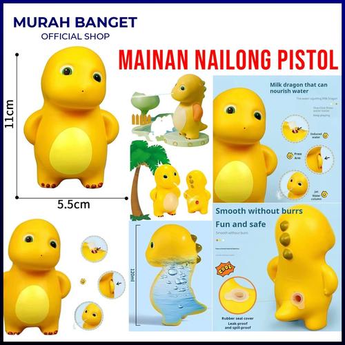 Jual Mainan Nailong Pistol Semprotan Air Dino Kuning Water Gun Mainan ...