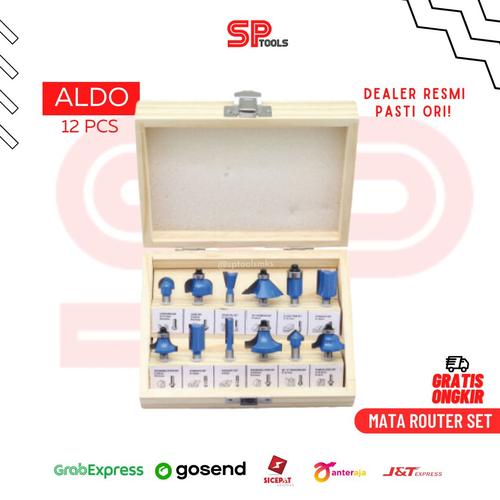 Jual MATA ROUTER / ROTER / RUTER / PROFIL KAYU SET 12PCS ALDO - Kota ...