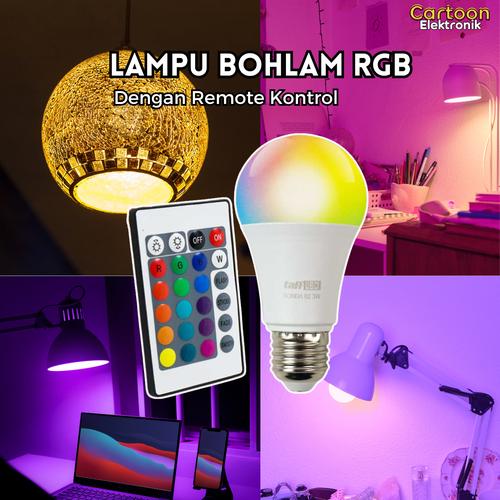 Jual TaffLED Lampu Bohlam RGB dengan Remote Kontrol E27 3W - BONDA B2 ...