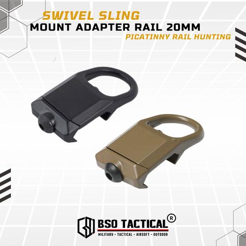 Promo Swivel Sling Mount Adapter Rail 20mm Kaitan Sling Tactical Full ...