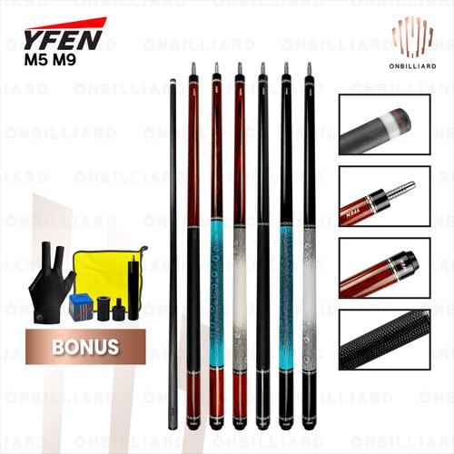 Promo Stick Billiard Carbon YFEN Cue Leather Grip Stik Play M5 M9 - M5 ...