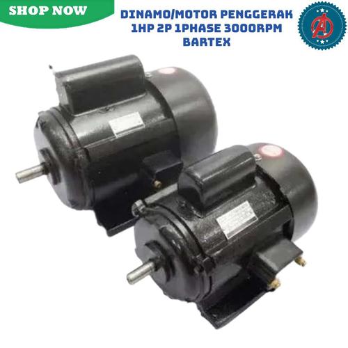 Jual Dinamo / Motor Penggerak 1 HP 2P 1 Phase 3000 RPM Bartex - Packing ...