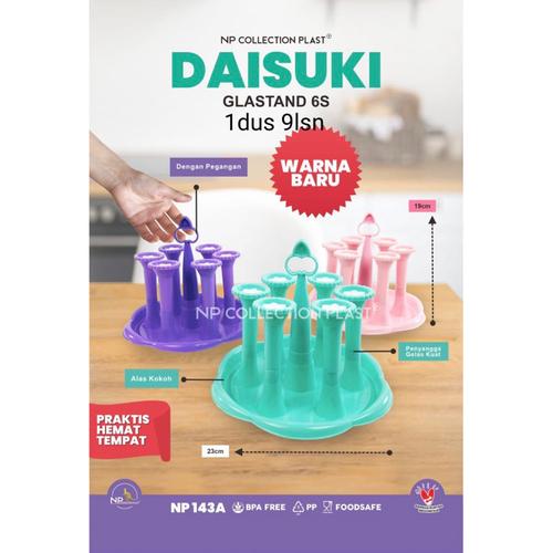 Jual STAND GLASS DAISUKI NP 143 | TEMPAT GELAS BERDIRI ISI 6 | TEMPAT GELAS BULAT | TEMPAT ...