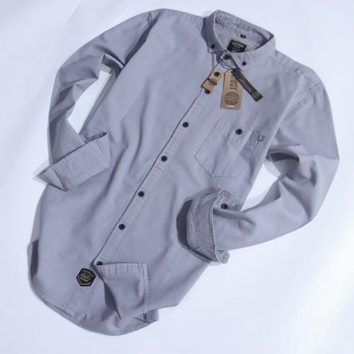 Promo Brill Eighty Eight - Kemeja Polos Panjang Premium Soft Gray 88 P4009 - L, soft gray - Kota ...
