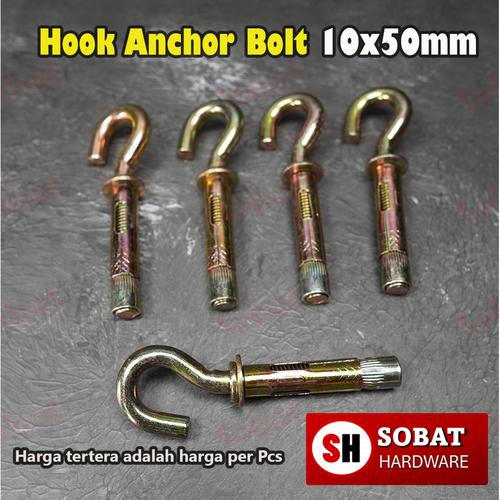 Jual Hook Anchor Bolt / Baut Hook Dynabolt Dynaset M10x10x50 - Kota ...