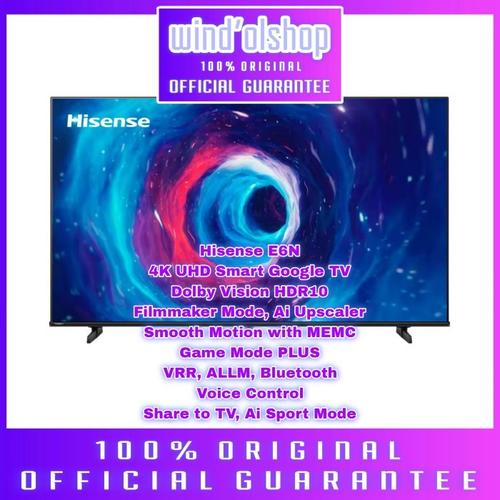 Promo Hisense 55E6N Smart Google TV LED 4K UHD 55 inch E6N Dolby Vision ...