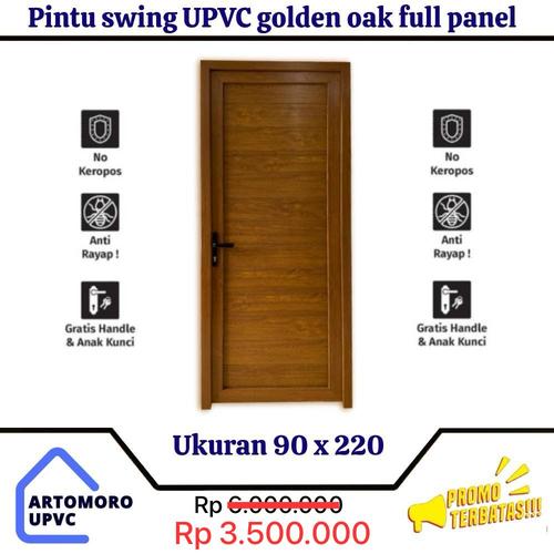 Jual Pintu Swing UPVC Conch Serat Kayu Full Panel - Bukaan Kanan, 90 x ...