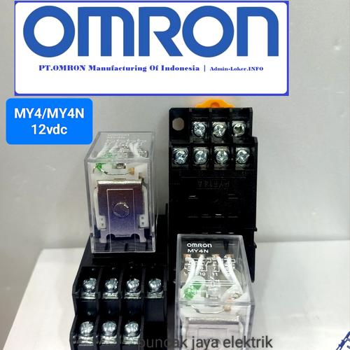 Jual relay Omron original my4/my4n 12vdc 14 kaki 5a set socket/relay Omron - Jakarta Barat ...