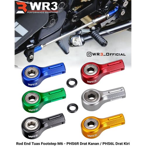 Jual Rod End PHS6 M6 Drat Kanan Kiri Balljoint Tuas Step Stand Hub WR3 Ninja 250fi 150RR ZX25R ...