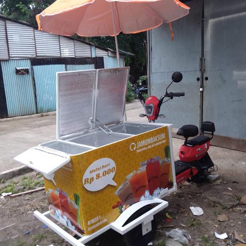 Jual gerobak kopi keliling sepeda listrik 3 pintu - Jakarta Timur ...