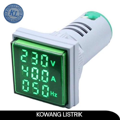 Jual Lampu indikator "LED" PILOT LAMP 22mm 220V RST V+A+HZ METER Kotak ...