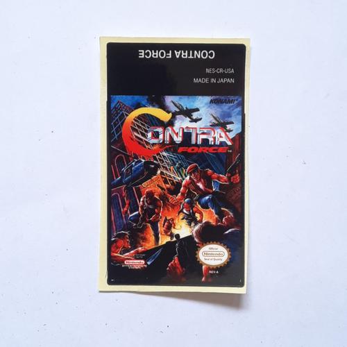 Jual Stiker Label Kaset NES Contra Force Gambar Depan Cover Game ...