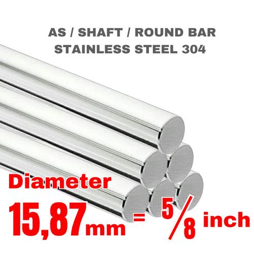 Jual Shaft Stainless steel SS304 5/8 inch ( 15,87mm ) As Round Bar ...