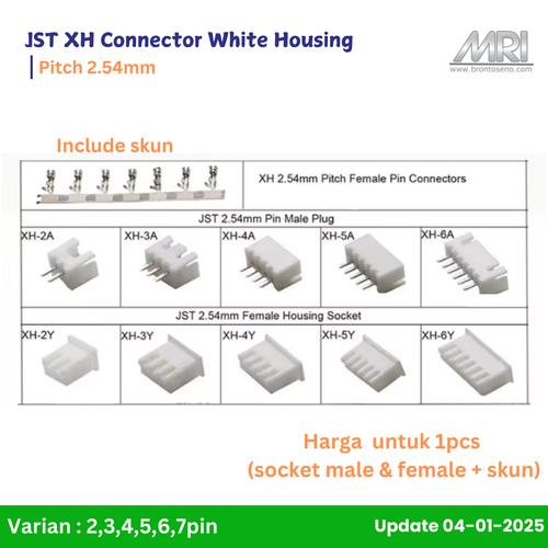 Jual JST XH Connector 2.54 White Housing 2,3,4,5,6,7 PIN - 6p - Kota Surabaya - MRI Electronics ...