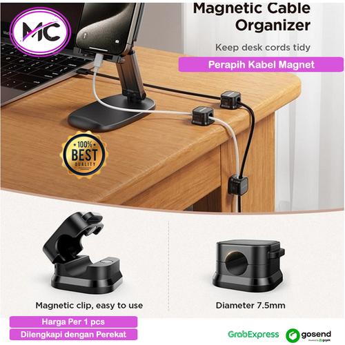 Jual Klip Holder Kabel Magnet Tempel Cord Holder Organizer Kabel ...