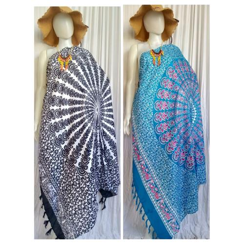 Jual Kain Sarung Sarong Pantai Bali Rumbai Bahan Rayon Real Foto ...