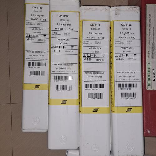 Jual kawat las electrod esab ok 316L 2.5x300 mm 89pcs 1.7kg - Kab ...