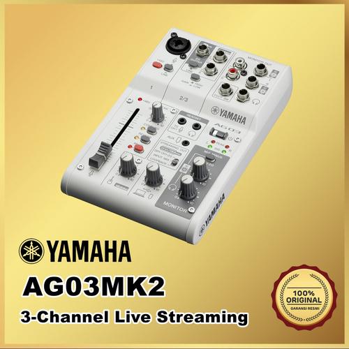 Promo Yamaha AG03MK2 AG03 AG 03 MK2 MKii AG03MKii 3-Channel Live Streaming Loopback Mixer/USB ...