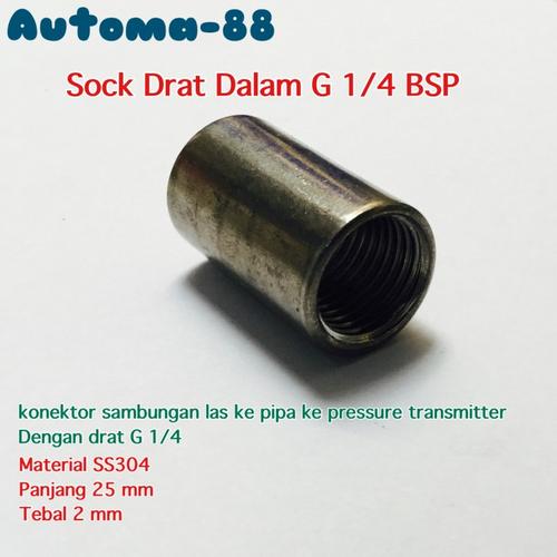 Jual Socket Konektor Sock Drat G 1/4 x G 1/4 BSPP Cewek Female ...