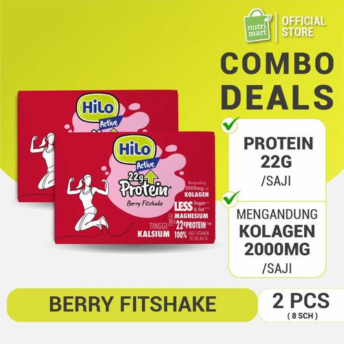 Promo Twin Pack - HiLo Active 22g Protein Berry Fitshake 8 Sch – Susu ...