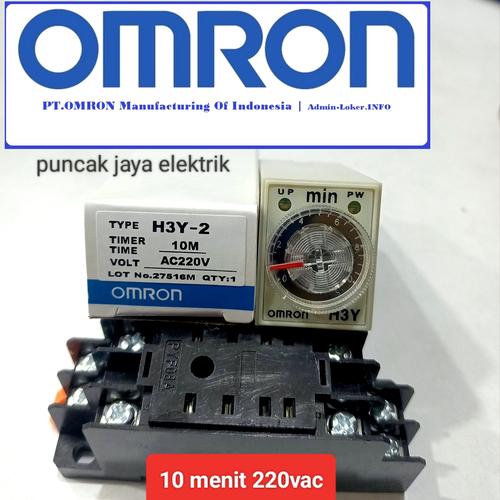 Jual timer Omron original h3y2 10 menit 220vac plus socket/timer Omron h3y 2 - Jakarta Barat ...