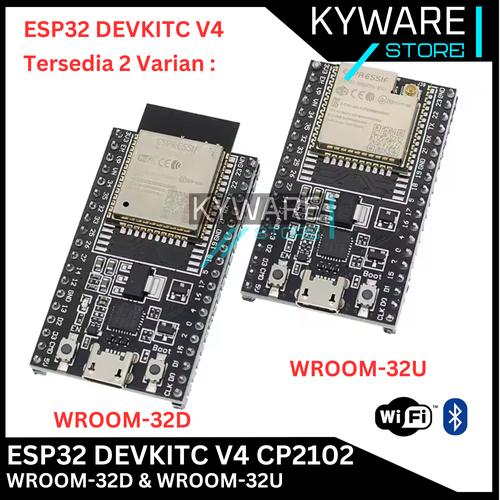 Jual ESP32 DEVKITC V4 ESP 32 WROOM-32U WROOM-32D WROOM 32U 32D Wifi ...