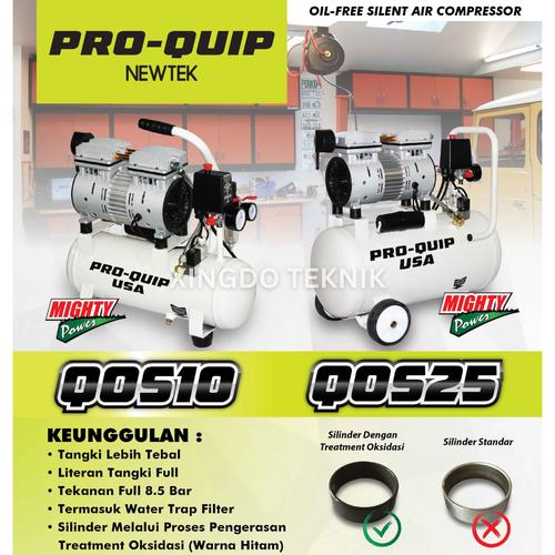 Promo Mesin Kompresor Udara Silent Oilless Compressor 1HP QOS25 PROQUIP ...