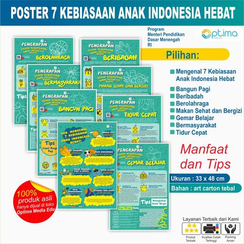Jual Poster 7 Kebiasaan Anak Indonesia Hebat, Program Menteri ...