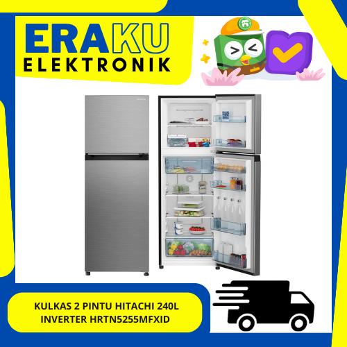 Jual KULKAS 2 PINTU HITACHI 240L INVERTER HRTN5255MFXID / KULKAS HITACHI TOP FREEZER NO FROST ...