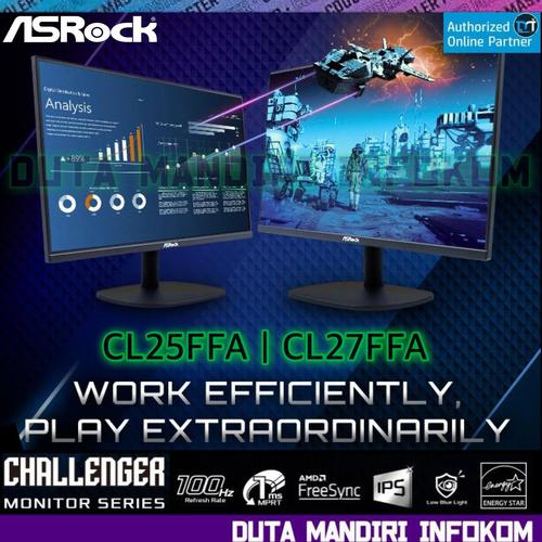 Promo ASRock Challenger CL25FFA 24.5" I CL27FFA 27" Inch - FHD IPS ...