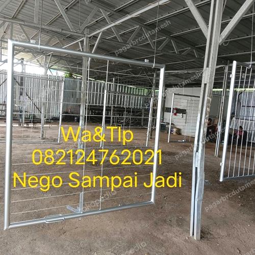 Jual Pintu BRC model swing tunggal gratis tiang pagar BRC ukuran costum ...