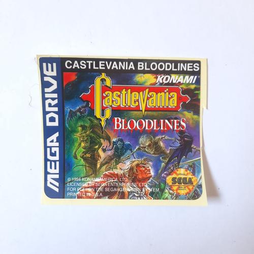 Jual Stiker Label Kaset Sega Castlevania Bloodlines Blue Cover Game ...