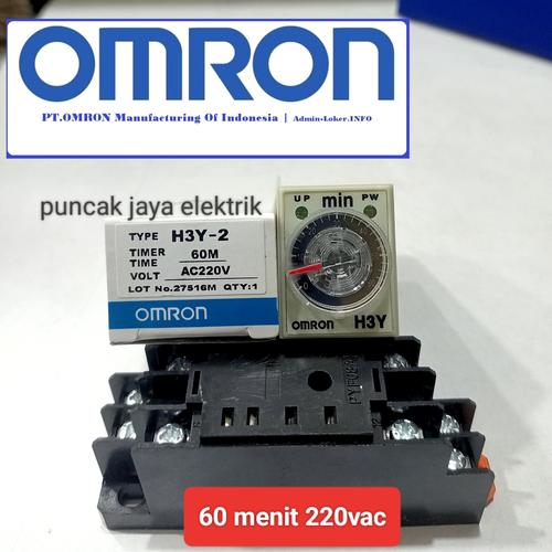 Jual timer Omron original h3y2 60 menit 220vac set socket/timer Omron h3y 2 - Jakarta Barat ...
