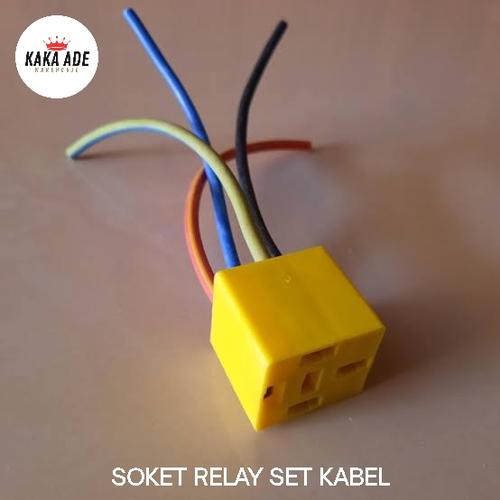 Jual SOCKET RUMAH RELAY KAKI 5 SET KABEL SOKET KONEKTOR RILEY 5PIN SET ...