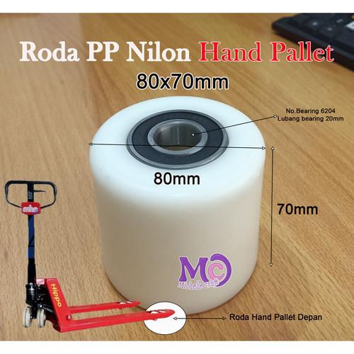 Jual Roda Hand Pallet PP Nilon 80*70mm Hand palet 80*70 roda depan Hand forklift/Roda Nylon ...