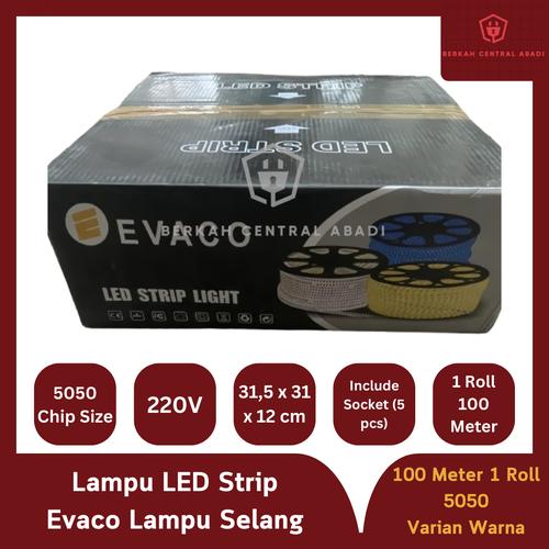 Jual Lampu LED Strip Evaco 5050 100 Meter Satu Roll LED Strip Light ...