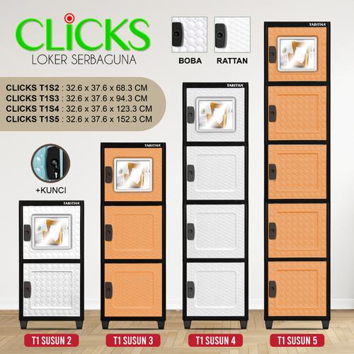 Jual LEMARI PLASTIK TABITHA CLICKS TOWER 1 / RAK HELM / RAK SERBAGUNA ...
