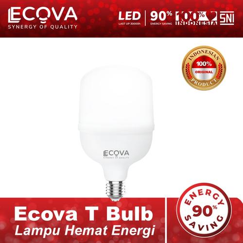 Jual Lampu Ecova T Bulb LED 5/10/15/20/30/40/50 Watt Premium Bergaransi Warm White dan Cool ...