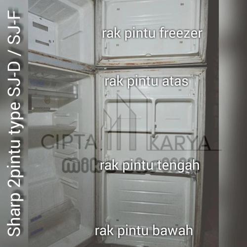 Jual rak botol kulkas lemari es merk Sharp 2 pintu type SJ-D/SJ-F ...
